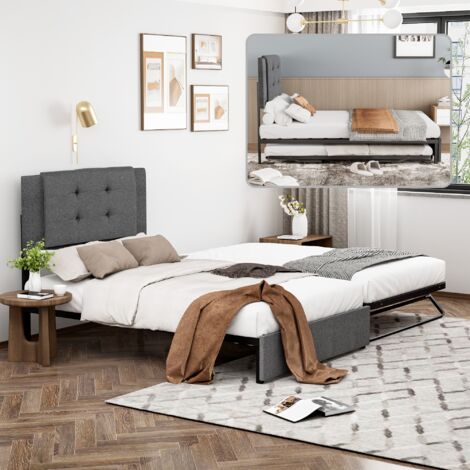 Divano letto, letto matrimoniale, letto matrimoniale con gambe in ...