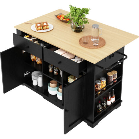 Isola cucina, carrello cucina con multipresa, mobile cucina, carrello ...