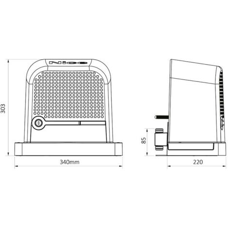 Kit Automazione Per Cancelli Scorrevoli 600KG 230V NICE ROBO KIT 600 ...