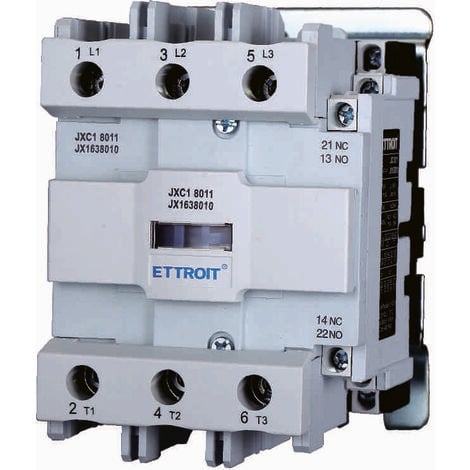 ETTROIT JX1638010 JXC1 Contacteur AC 24V 50/60Hz Bobine 3P 3 pôles Normalement ouvert Ie 80A Ue 380V