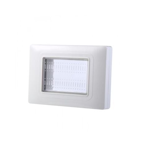 Plaque ETTROIT avec couvercle 3P IP55 boîtier hydrobox compatible Vimar Plana couleur grise - EV2703
