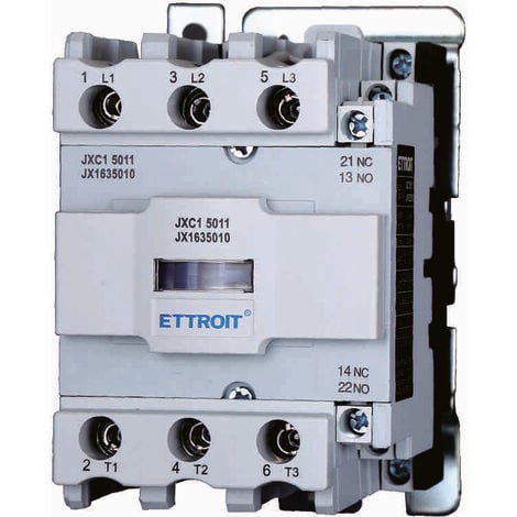 ETTROIT JX1635010 Contacteur triphasé AC 24V 50/60Hz Bobine 3P 3 pôles Normalement ouvert Ie 50A ...