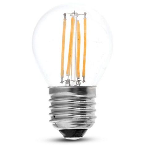 VT-1980 Ampoule LED 4W E27 G45 300° 400Lm filament blanc froid 6000K