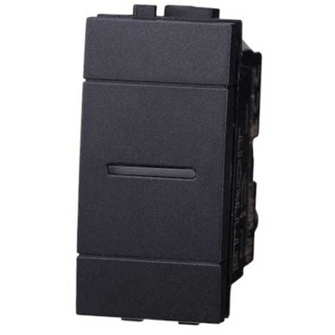 Interrupteur axial 1P 16A compatible Bticino Livinglight couleur noir