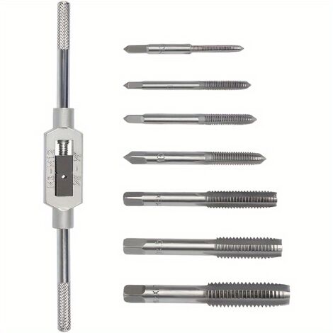 8-teiliges Windeisen-Set, Gewindebohrer-Set, Handgewindebohrer-Set ...
