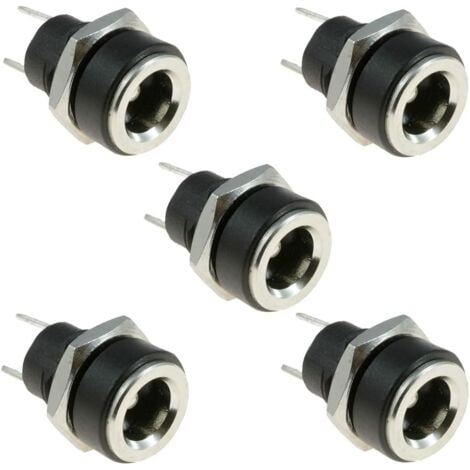 DC 5,5 mm x 2,1 mm DC-Strombuchse, 2 Anschlüsse, weiblich, Panelmontage ...