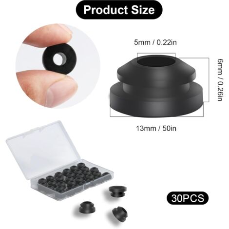 30 Stück Gummispitzen für Topfstützen, Gummitüllen, rostfreie Gummifüße ...