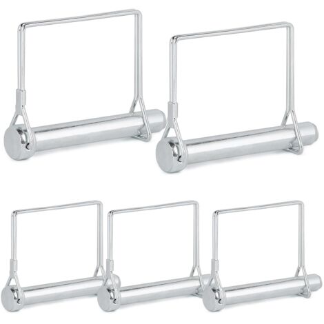 Pack of 5 10 x 80 mm locking pins, one cotter pin, square pipe folding ...
