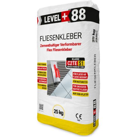LEVEL+ Fliesenkleber Flexkleber Flexmörtel Naturstein Fliesen L+88 - 100KG