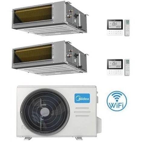 Climatiseur gainable Midea A7 Dual Split Inverter 12000 + 12000 BTU avec certification ...