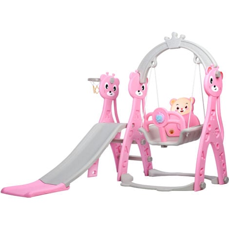 Kinderrutsche, Mini-Babyspielplatz mit Rutsche, Schaukel, L: 155 x 135 ...