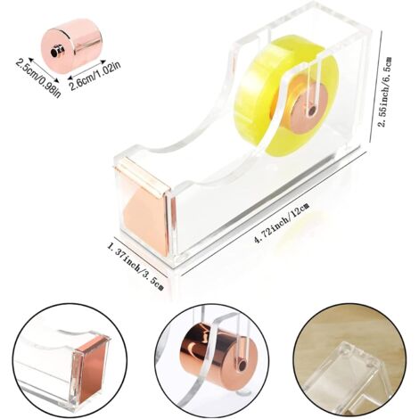 Klebebandabroller, Desktop-Abroller, kristallklarer Acryl ...
