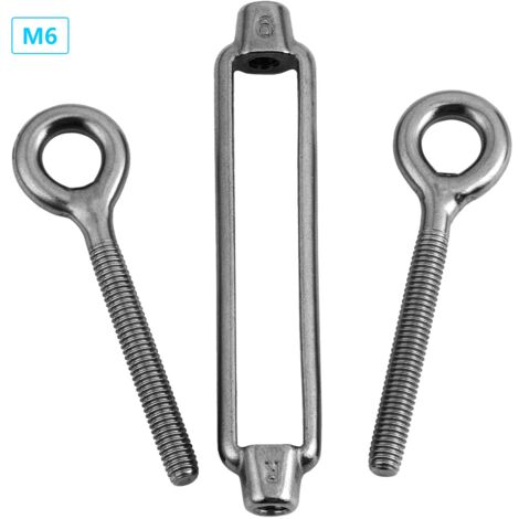 Kabelspanner mit Haken und Öse – Hergestellt aus Edelstahl 304, M6-Spanner.