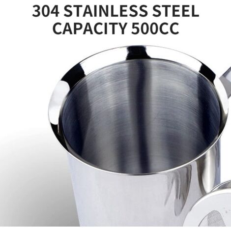 400 ml Edelstahl-Milchaufschäumer, DIY Fancy Coffee Cream Foamer, Milchcreme-Küchenwerkzeug