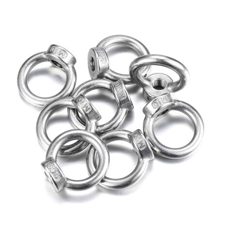 M10 Ringmutter, Hebeösenschraube, Ringmutter aus Edelstahl 304, Ringschraubenmuttern – 8 Stück