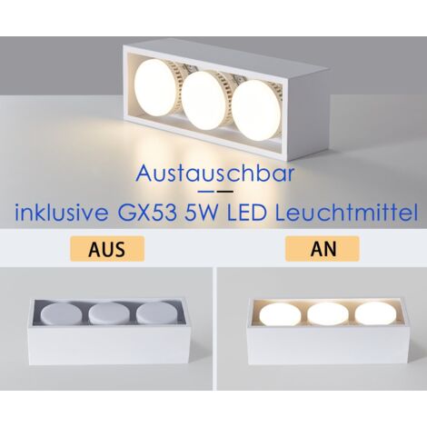 GBLY Deckenleuchte Aufputz LED Deckenspots - Weiß Deckenstrahler Modern ...