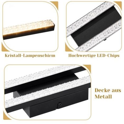 GBLY LED Deckenleuchte Deckenlampe Schwarz Wohnzimmer - Flurlampe ...