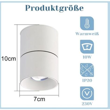 GBLY Foco de Techo 1 Llama Blanco - LED Lámpara de Techo Blanco Cálido Lámpara de Pasillo ...