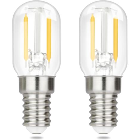 2 pcs Warm White E14 LED Bulbs - Vintage Model T22 2W Retro Edison LED ...