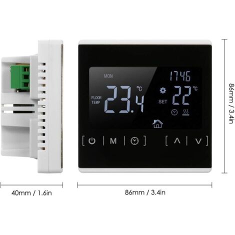 Elektrischer Fußbodenheizungsthermostat – Programmierbarer Thermostat ...