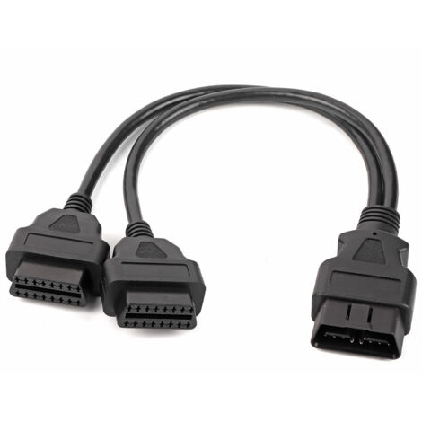 16-poliger OBDII-Stecker auf zwei Y-Buchsen Kfz-Diagnosekabel ...