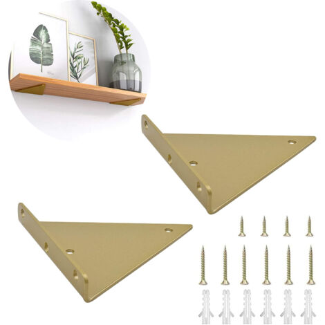 Staffe metalliche triangolari da 2 pezzi con accessori di montaggio per ...