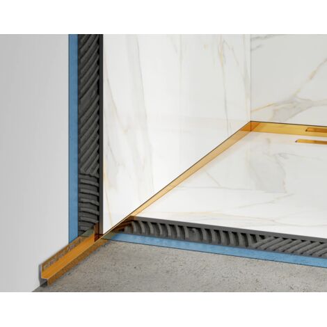 Seitliches sinisto geneigtes Profil für Bodendusche Gold glänzend- 3 x ...