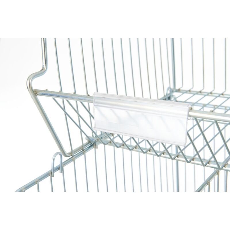 PROVOST - Porte-étiquette PVC clipsable 120 mm pour panier fil