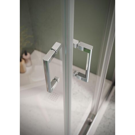 Siro - Box doccia ad angolo 90x80 cm con 1 anta a battente