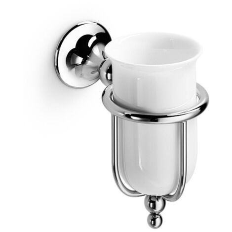 Lineabeta - Portabicchiere a parete Venessia con bicchiere in