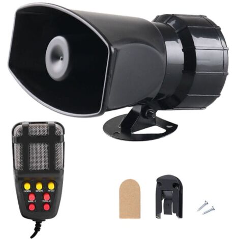 Auto-Sirene mit 7 Tönen: Hupe, Feuer, Krankenwagen, Verkehr ...