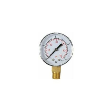 50mm Schwimmbad Filter Wasser Druck Zifferblatt 0-60psi 0-4bar Manometer 1/4 NPT Gewinde