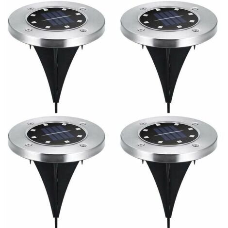 Ulisem Set de 4 focos solares LED para jardín para plantar
