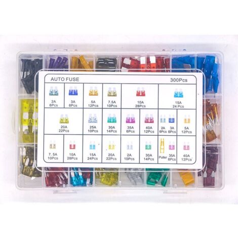 33 Valeurs 300 pièce Fusible Voiture Set 2A 3A 5A 7.5A 10A 15A 20A 25A ...