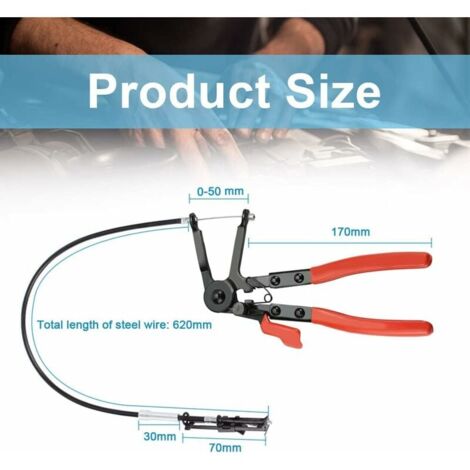 Pince a Collier Durite 620mm Fil Flexible Longue Portée Pince de ...