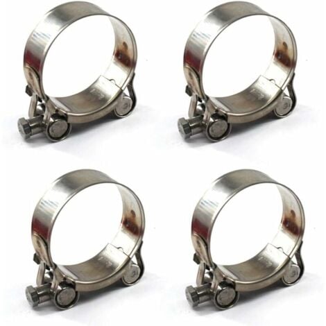 Abrazaderas de manguera de acero inoxidable 304, 4 unidades, 52-55 mm, con perno en T