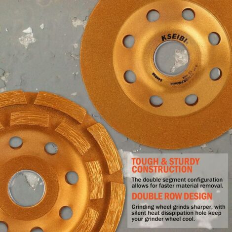 Disco de amolado de diamante para hormigón de 5 pulgadas para pulir y limpiar superficies de ...