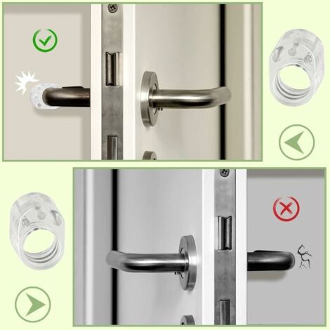 Paquete de 6 topes de manija de puerta de PVC, protectores de ...