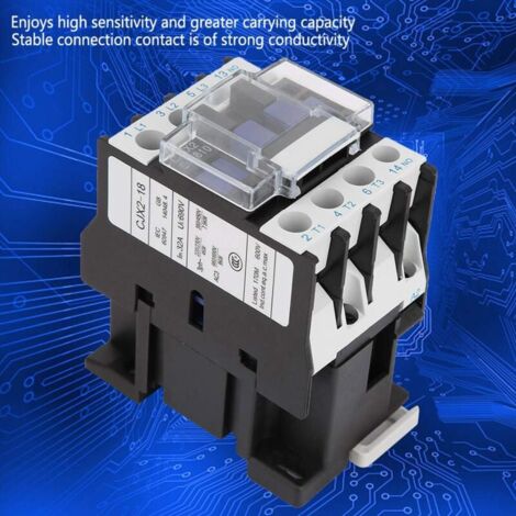 Contactor eléctrico industrial CJX2-1810 para montaje en riel ...