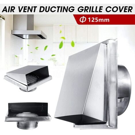 Extractor de aire cuadrado móvil de 125 mm para campana extractora de ...