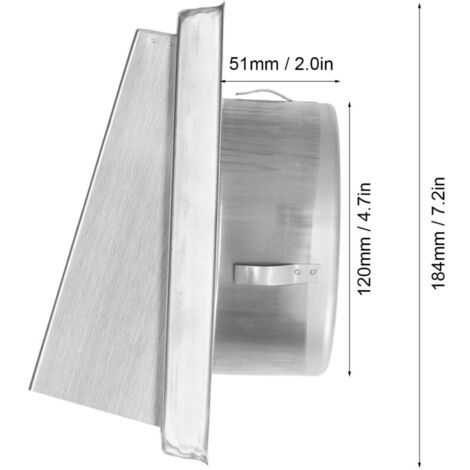 Extractor de aire cuadrado móvil de 125 mm para campana extractora de ...
