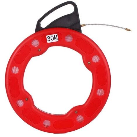 Aguja para tirar cables de electricista, de fibra de vidrio, 30 m