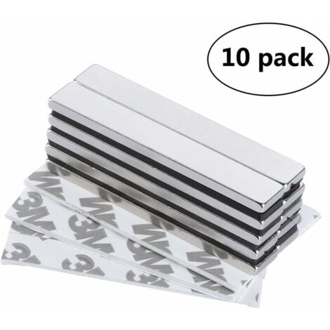 10 imanes rectangulares de neodimio de 60 x 10 x 3 mm con cinta ...