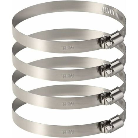 abrazaderas de manguera de acero inoxidable ajustables de 150 mm para fijar mangueras flexibles ...