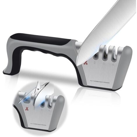 Affilacoltelli professionale, affilacoltelli da cucina 4 in 1 ...