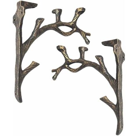 Staffe per mensole vintage (2 pezzi), ghisa, staffa per mensole a forma ...