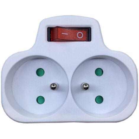 Prese elettriche con interruttore, multipresa 2 in 1, spina elettrica ...