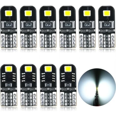 Lampadine LED T10 CANBUS 12V Bianco Nessuna polarità Progettate W5W Wedge Luce Interna Auto ...