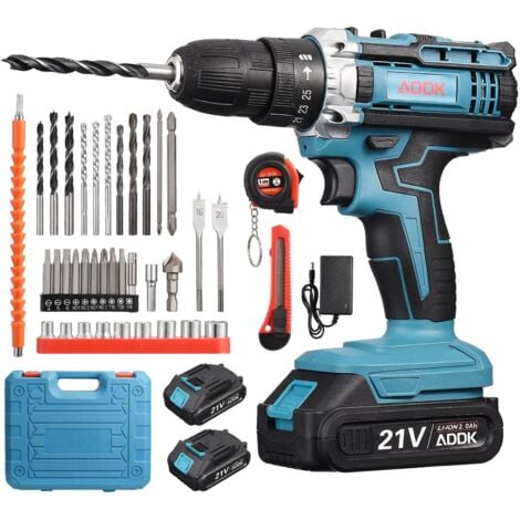 Perceuse visseuse sans fil 20V perceuses avec 2x2000mAh batteries ...