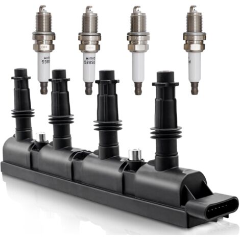 TONYSA Ignition Coil UF669 and 4 Double Iridium Spark Plugs 1675 ...